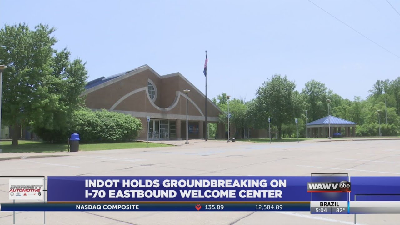 INDOT Holds Groundbreaking on I-70 Eastbound Welcome Center - YouTube
