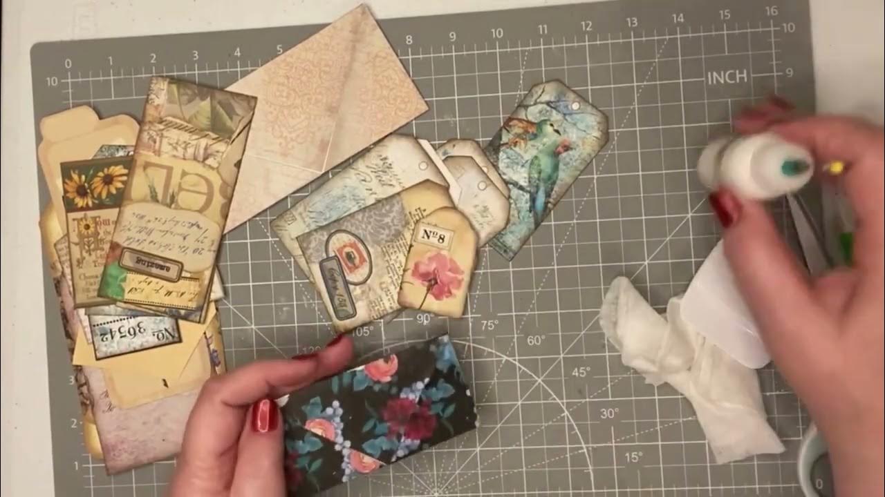 7 Pocket Folded ephemera made from two squares any size. Easy mass make for stash. - YouTube