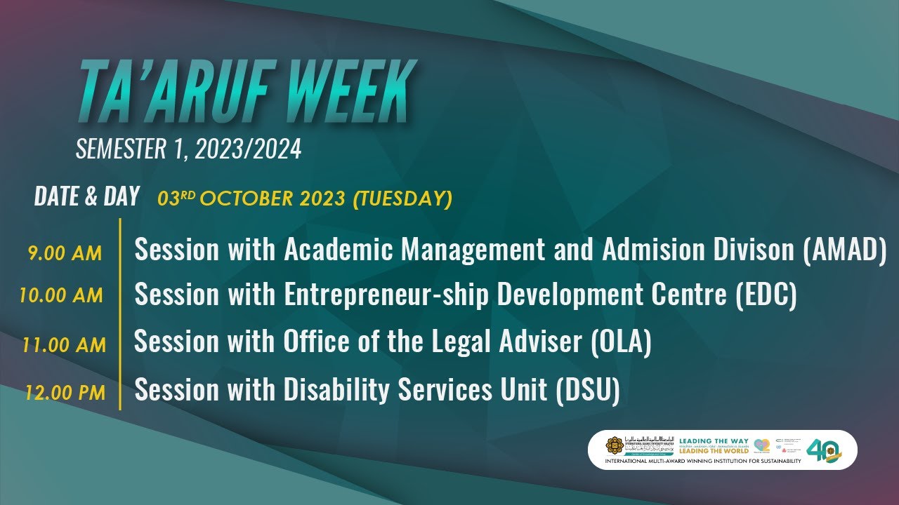 Ta'aruf Week Semester 1, 23/24 | Day 3 (Morning Session) - YouTube