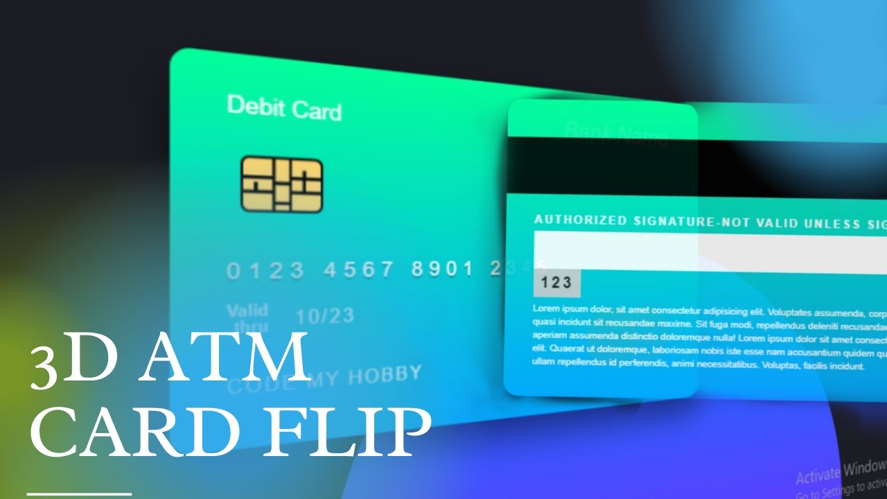 3d Flip Atm Card Hover Effect | Using HTML AND CSS 3d Flip Atm Card Hover Effect | Using HTML AND CSS