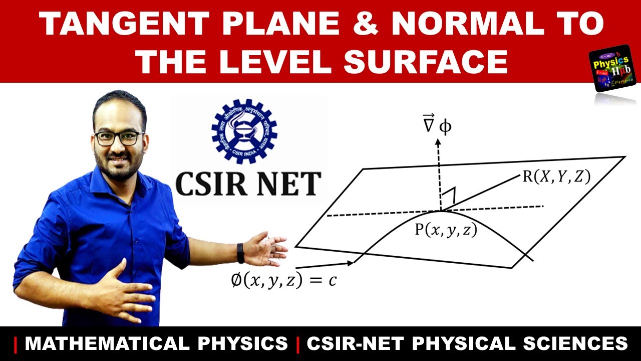 Tangent plane and normal to a level surface | Physics Hub - YouTube