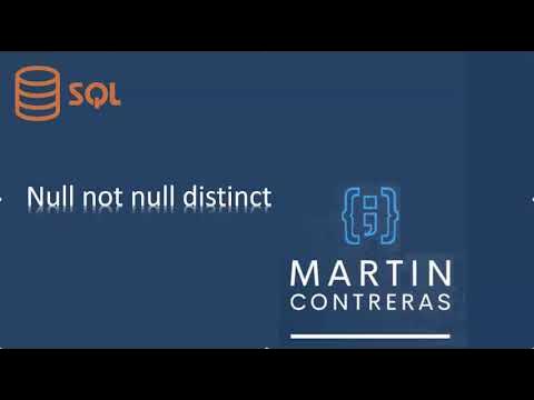 6 null not null distinct (SQL) - YouTube