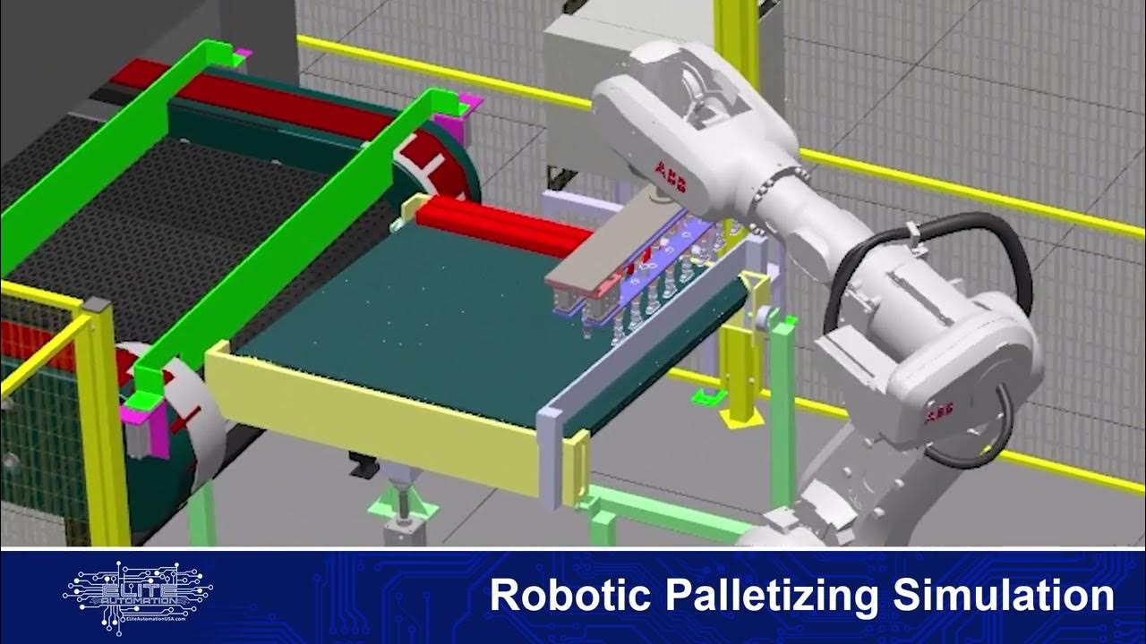 Robotic Palletizing Simulation - YouTube