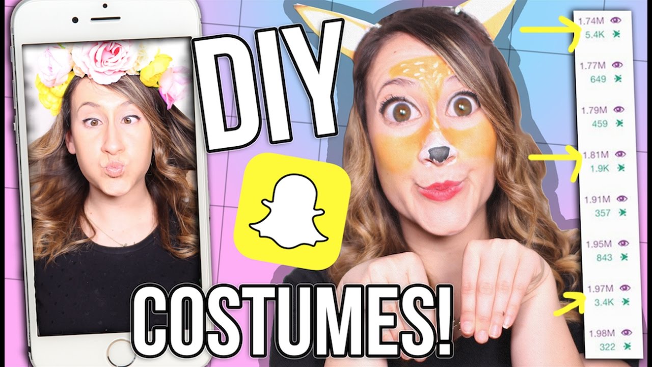 DIY Snapchat Filter Halloween Costumes 2016! How to Look Like Snapchat ...