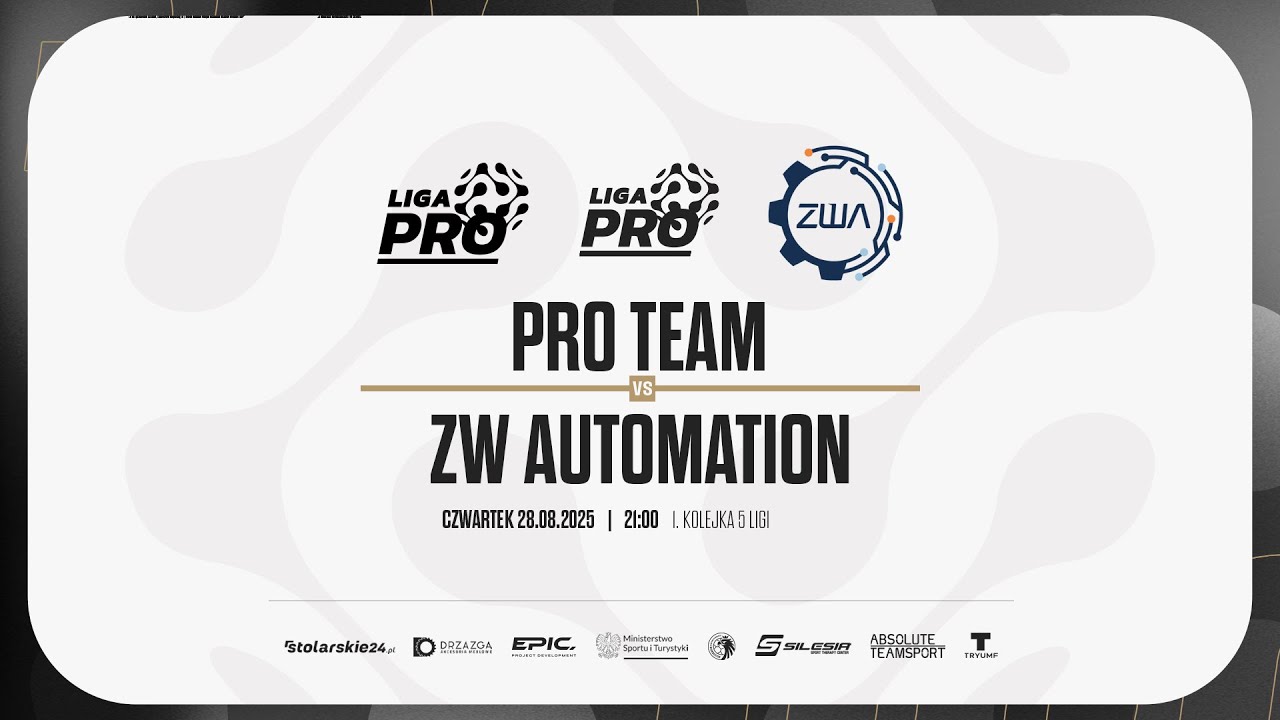 PRO TEAM - ZW AUTOMATION | PRO LIGA, Sezon Jesień 2025 - 28.08.2025 ...