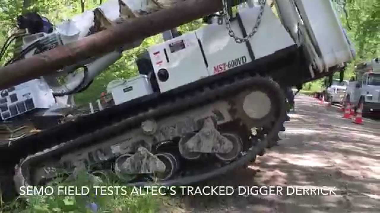 SEMO Electric Cooperative Field Tests Altec's Tracked Digger Derrick ...