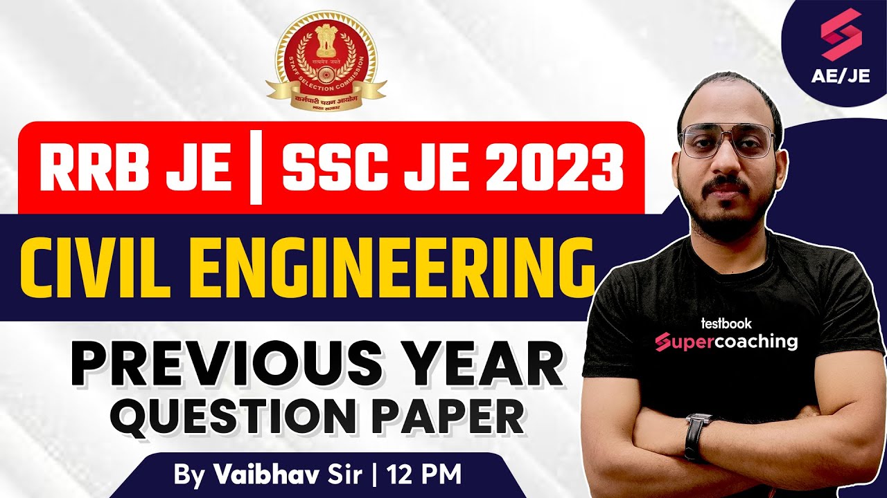 RRB JE Civil Previous Year Question Paper | SSC JE Civil Previous Year ...