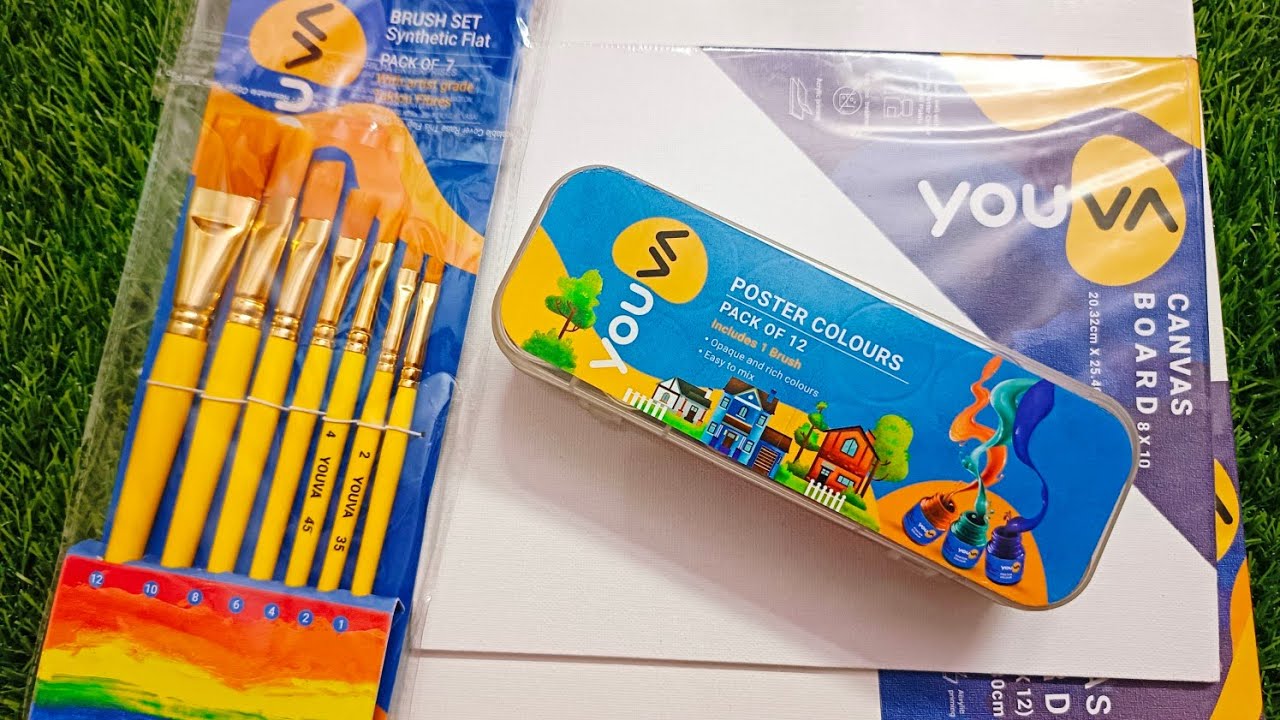 Unboxing painting kit | youva stationery - YouTube