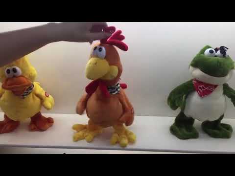 Screaming Electric Chicken Toys Funny Singing Rooster Plush Toy for ...