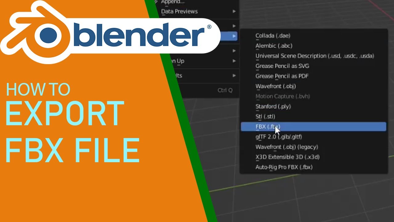Blender How To Export Fbx File YouTube Blender How To Export Fbx File YouTube