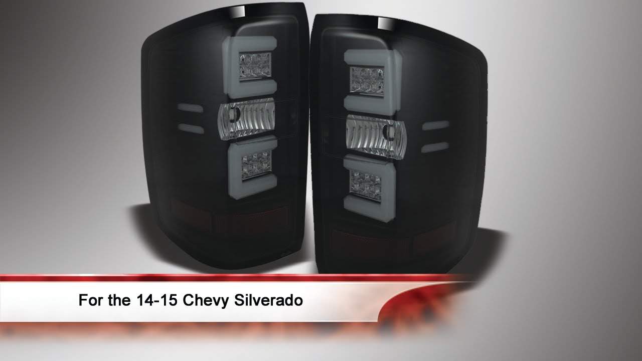 14-15 Chevy Silverado Light Bar LED Tail Lights - YouTube