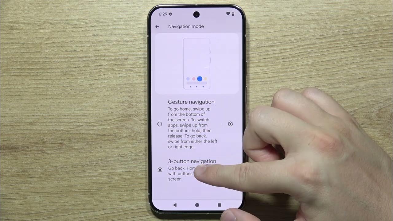 How to Change System Navigation on GOOGLE Pixel 9 Pro - Gestures or 3 Button Navigation - YouTube