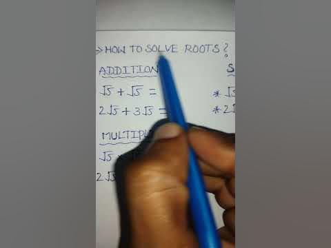 How to solve roots|| basic concept of roots. - YouTube