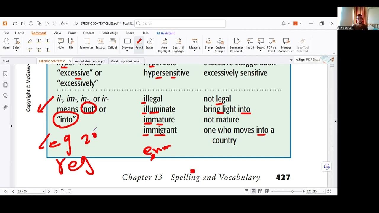 SAT Test vocabulary notes - YouTube