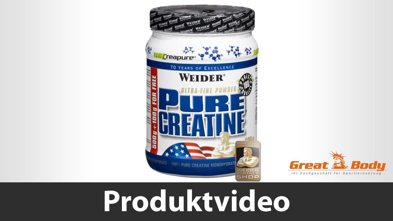 Weider - Pure Creatine - 600g - YouTube