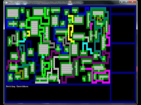 Dungeon Crawler in Ascii - Random generated dungeons - YouTube