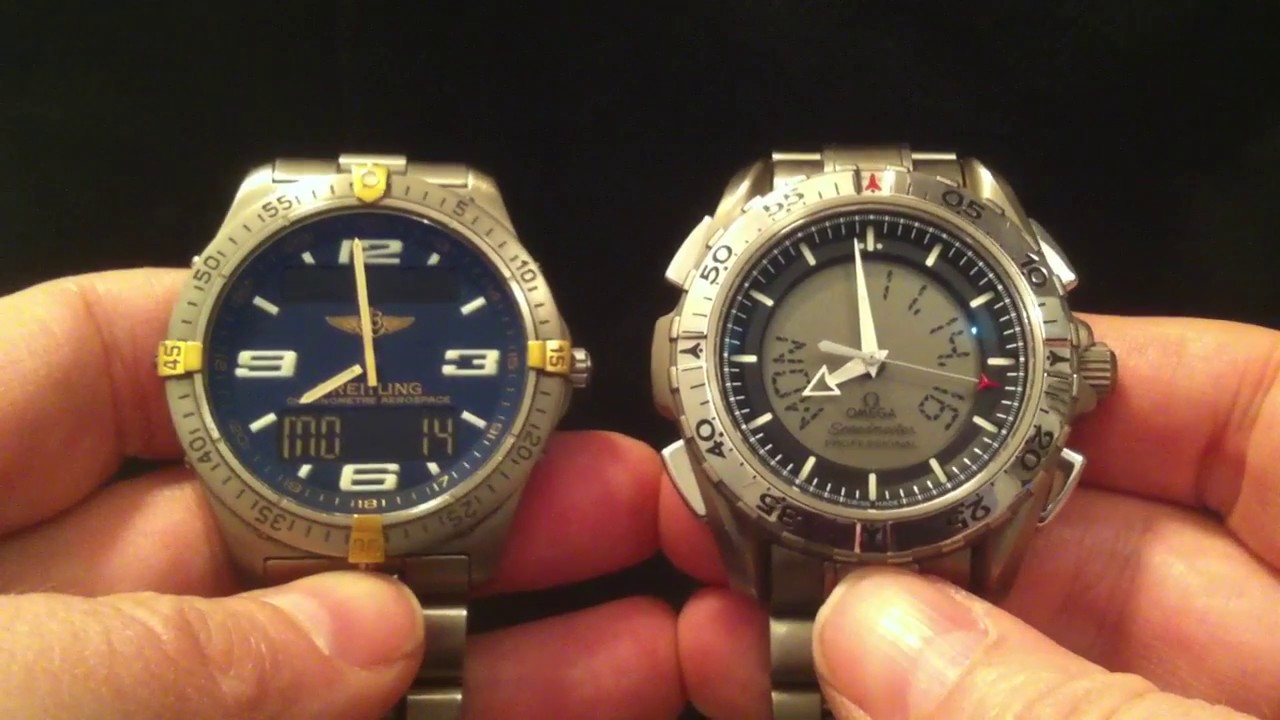 Breitling Aerospace vs Omega X-33 - YouTube