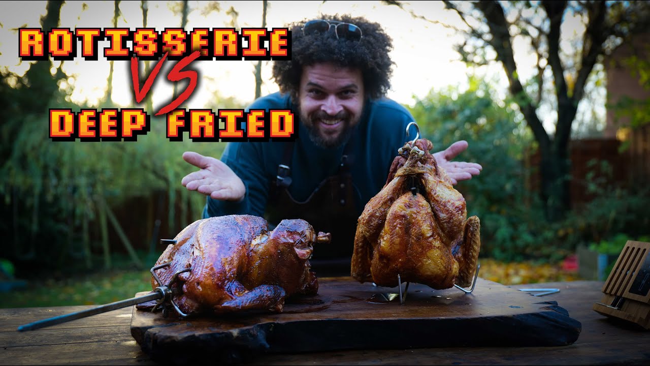 Rotisserie VS Deep Fried Christmas Turkey - YouTube