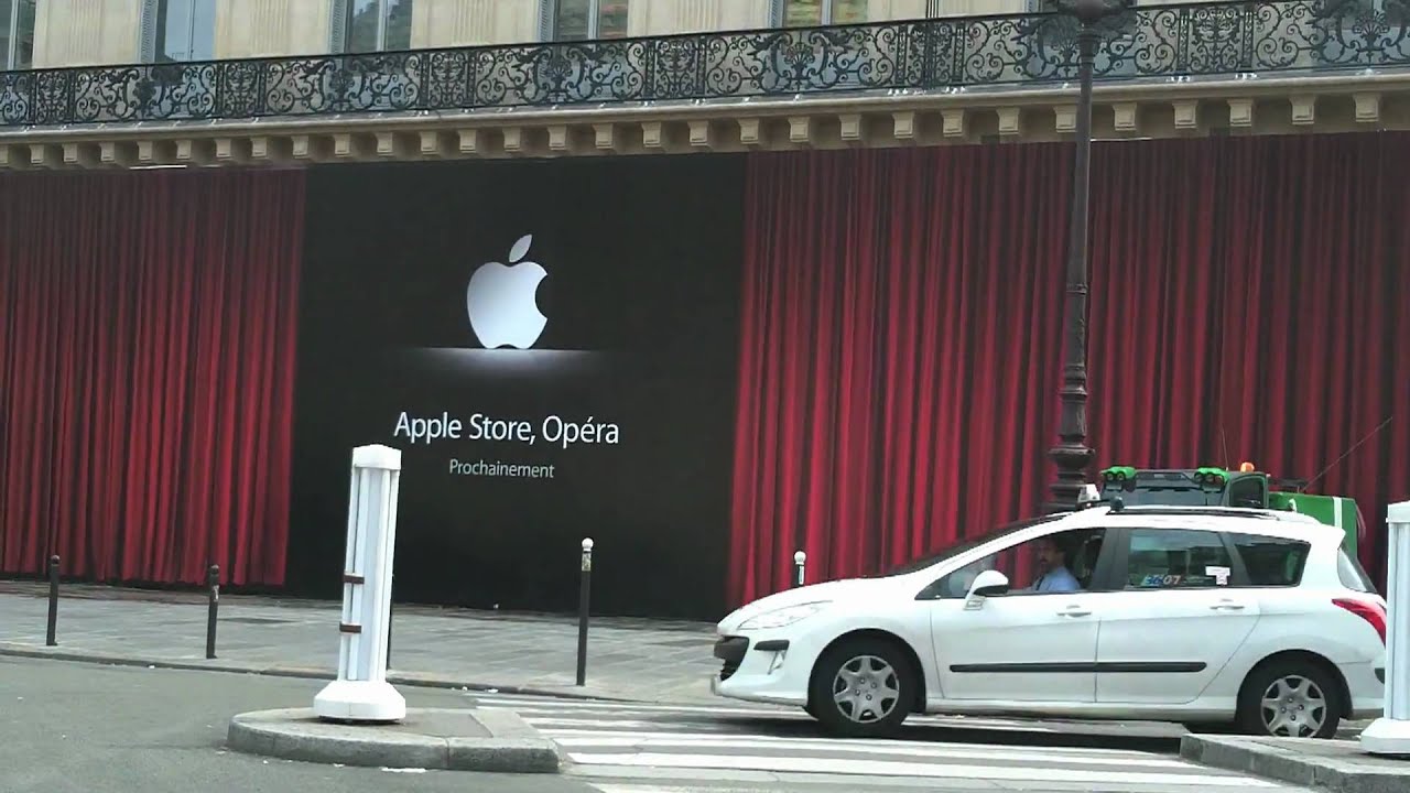 Apple Store Opera ( Paris ) avant ouverture - YouTube