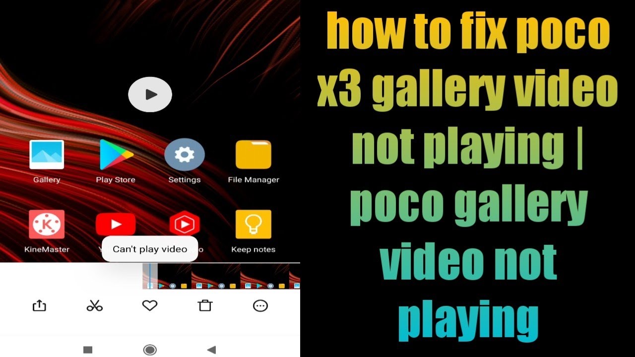 how to fix poco x3 gallery video not playing | poco gallery video not ...