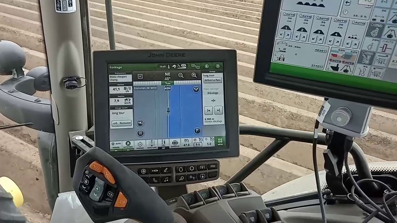 Démonstration Patoux 6215r John Deere command pro et Grimme gl 420 ...