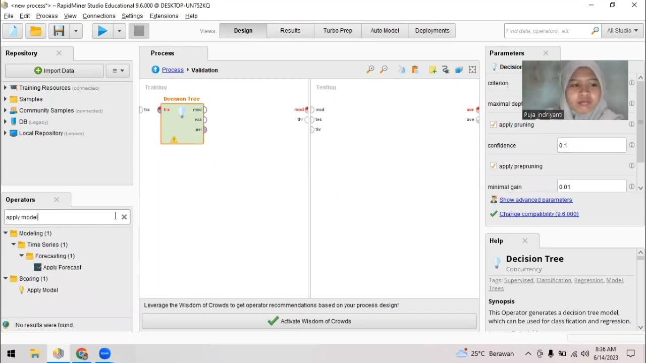 Algoritma Klasifikasi Decision Tree Menggunakan Rapidminer - YouTube