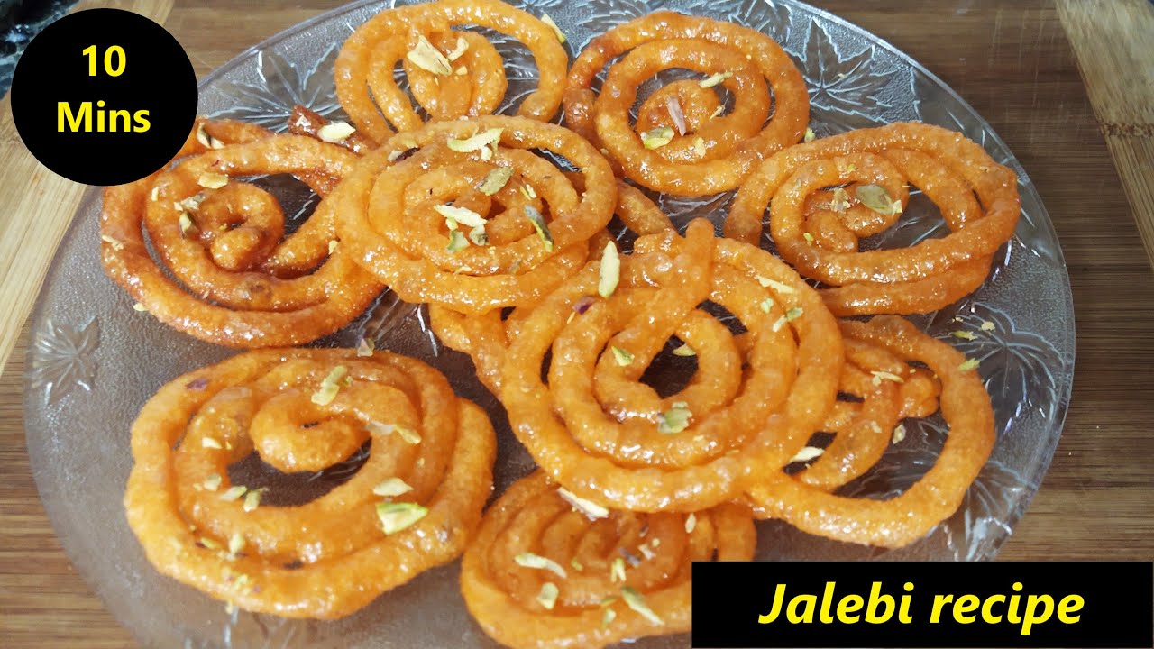10 Minute me Kurkuri Rasili Jalebi | Jalebi Recipe | How to make Jalebi ...