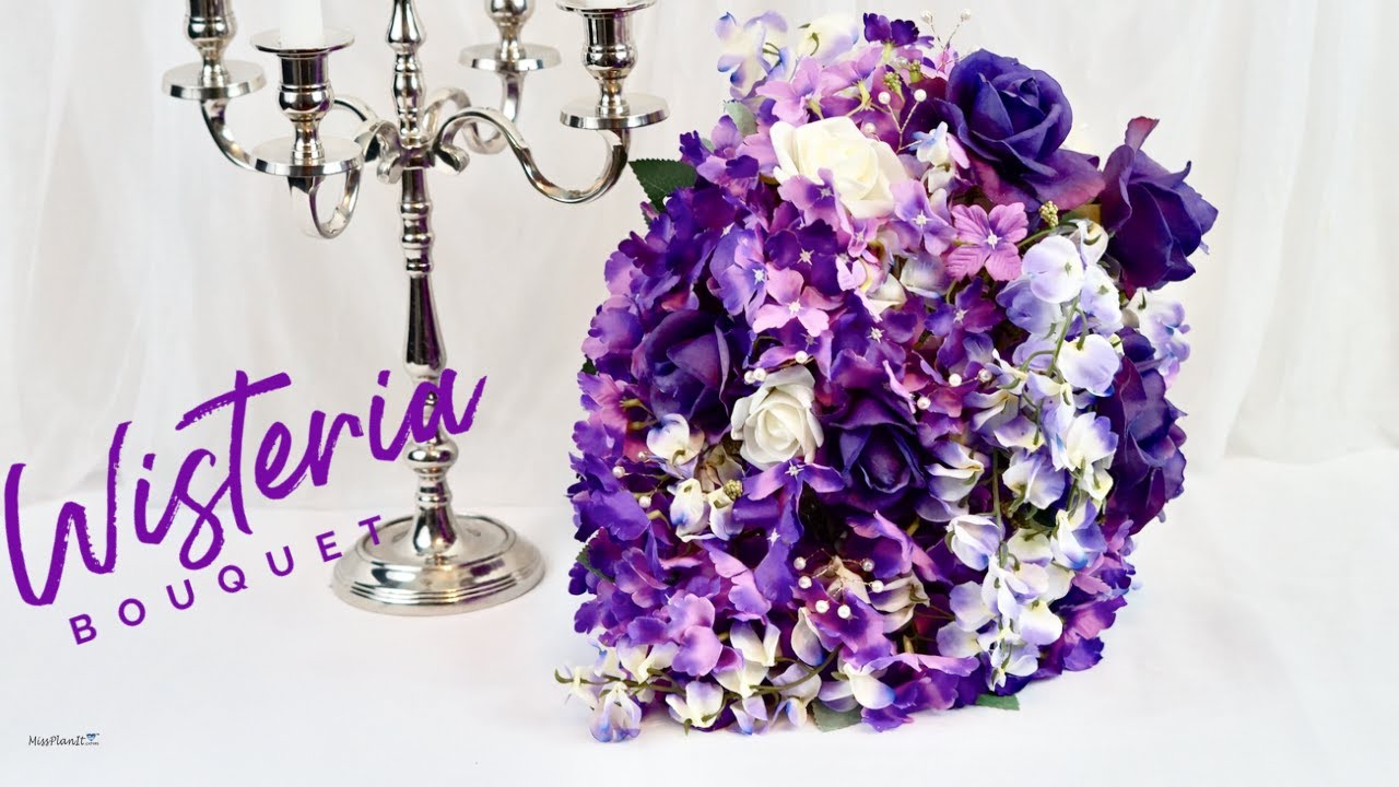 DIY Whimsical Wisteria Bridal Wedding Bouquet! | Weddings On A Budget ...