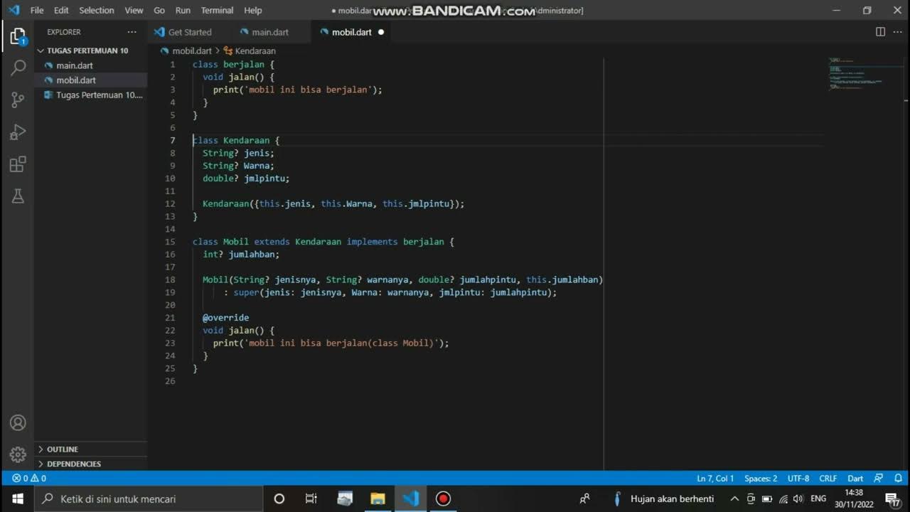 Penjelasan Singkat Tentang Abstract Extend Dan Implement Dalam Pemrograman Dart Youtube