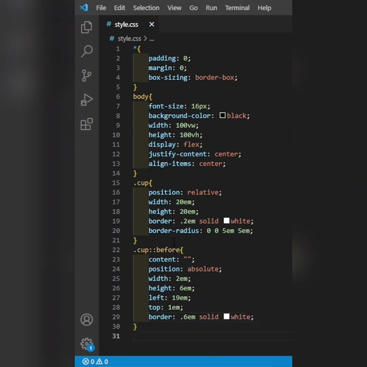 Creating mug using CSS |#cssart #css #html #design #shorts #nocode #react #javascript - YouTube