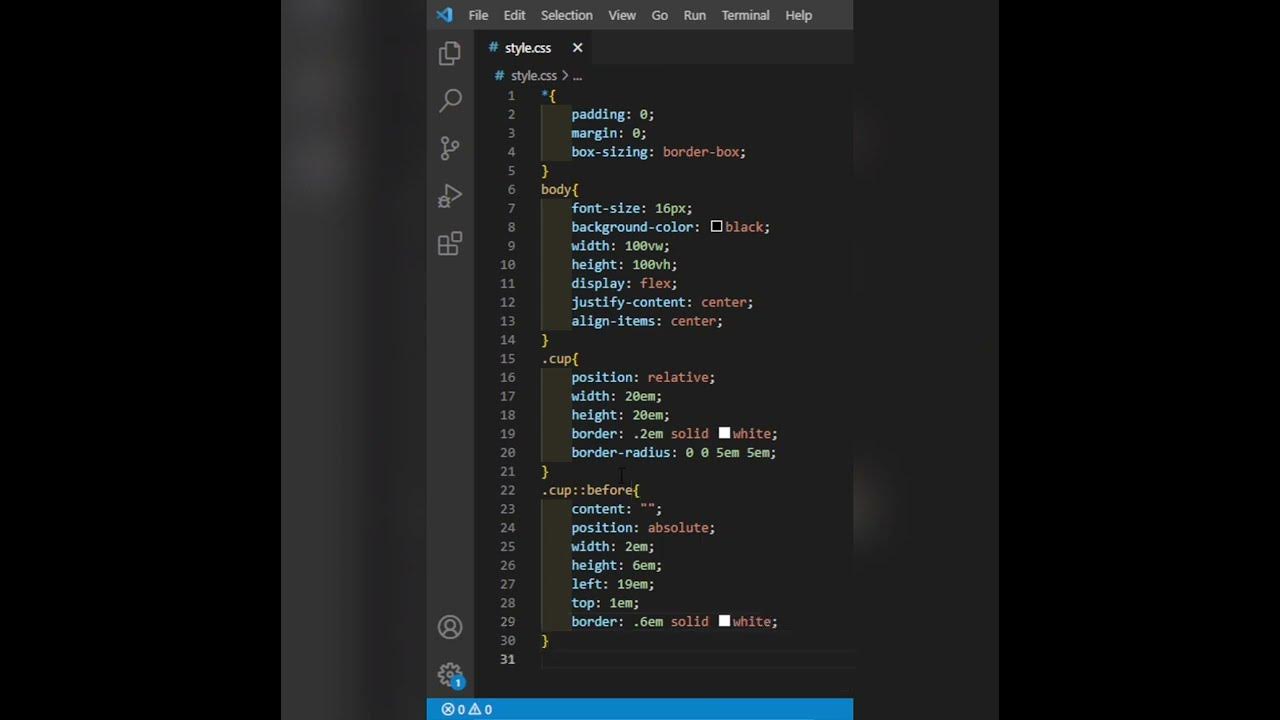 Creating mug using CSS |#cssart #css #html #design #shorts #nocode #react #javascript - YouTube