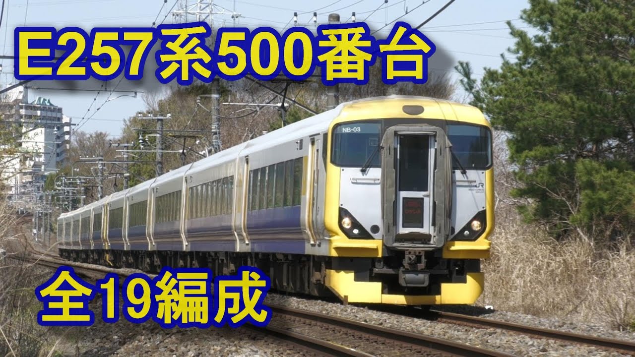 【全19編成】房総特急 E257系500番台 - YouTube
