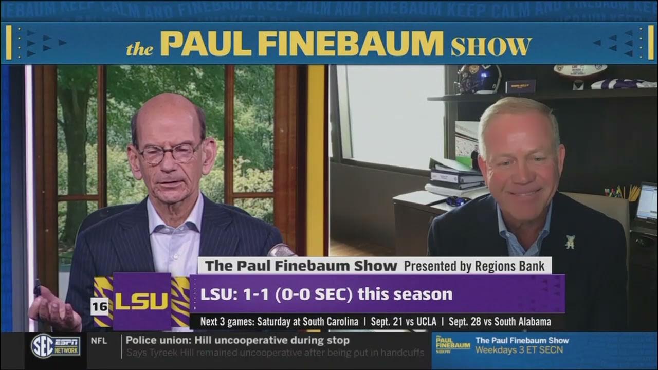 LSU Football Head Coach Brian Kelly on the Paul Finebaum Show (Sept. 9, 2024) - YouTube