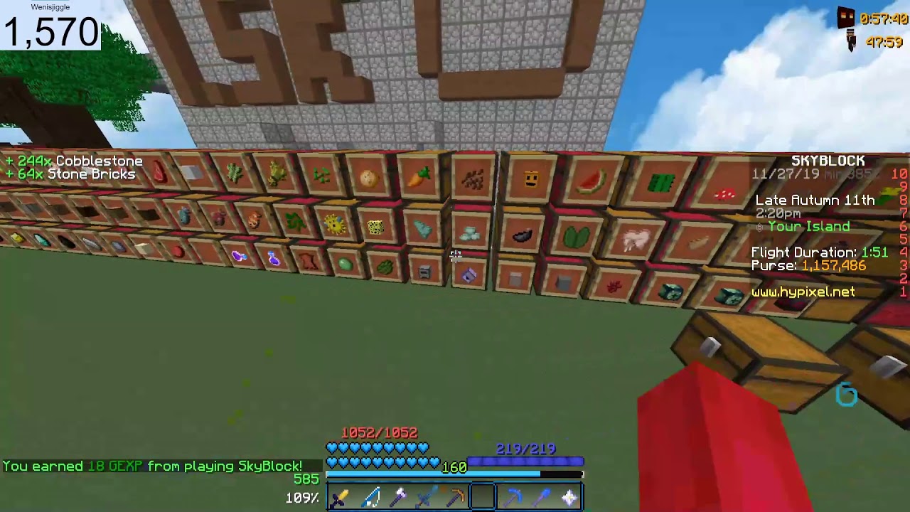 Hypixel Skyblock - Me afking and getting money (afk stream) - YouTube