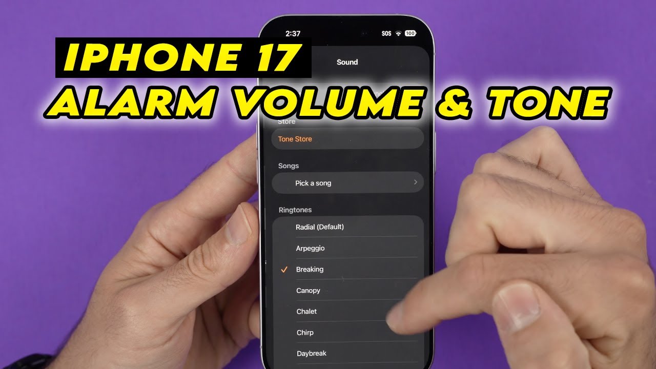 iPhone 17 : How to Change the Alarm Clock Volume and Tone - YouTube