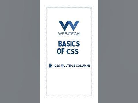 #webitechshorts (26) | How To Create CSS Multiple Columns in CSS with example in CSS - YouTube