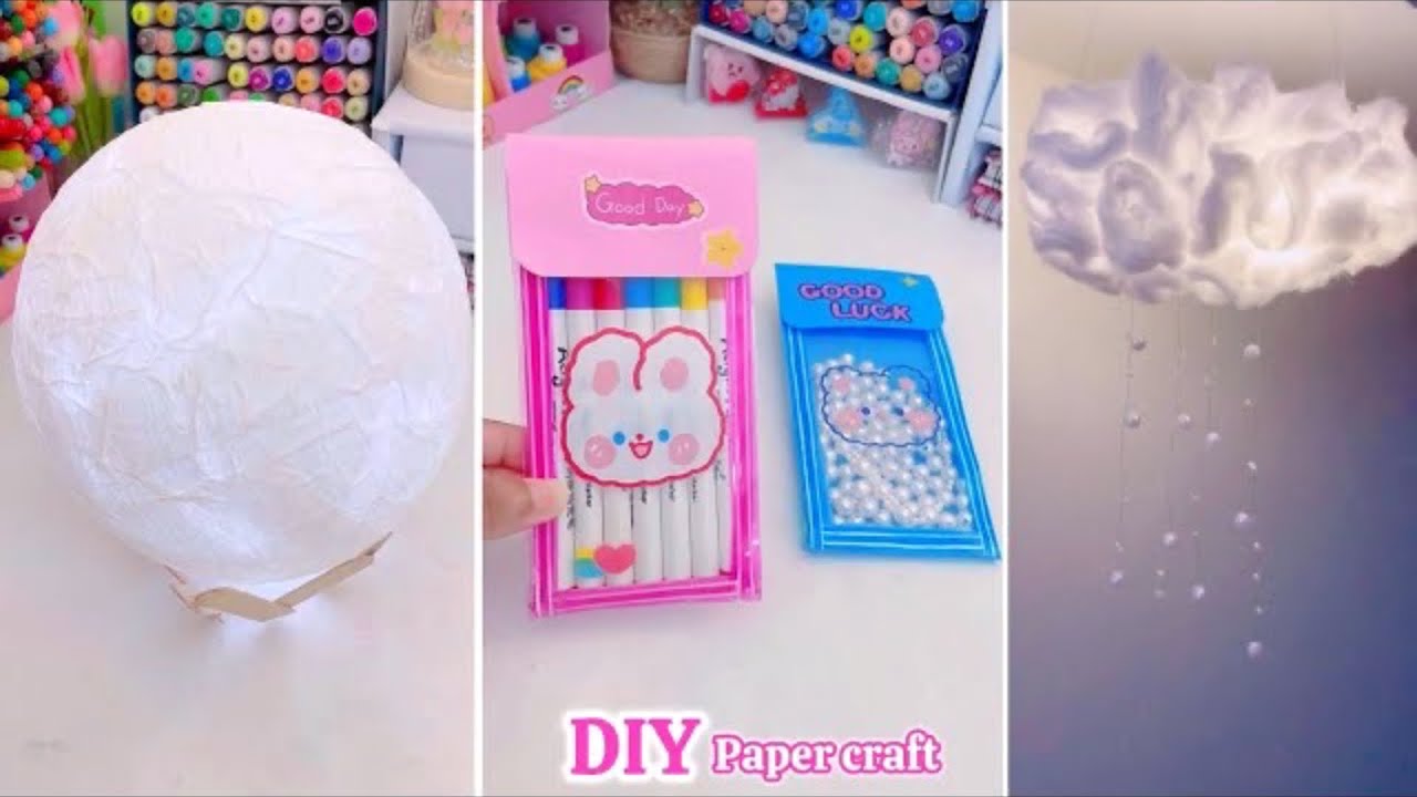 DIY Lamp ideas / miniature craft /Paper craft/ how to make / DIY/school ...