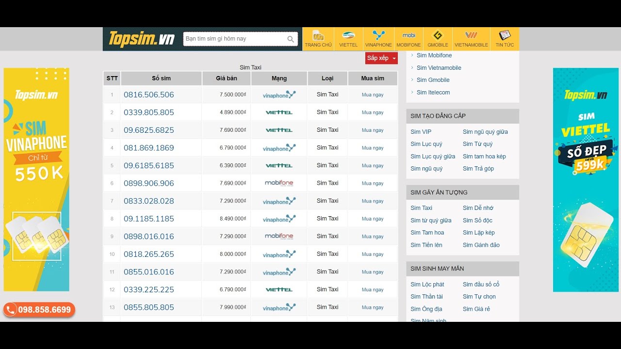 #4 TOP SIM - Sim Taxi - Kho sim Taxi giá mềm tại Topsim.vn - YouTube