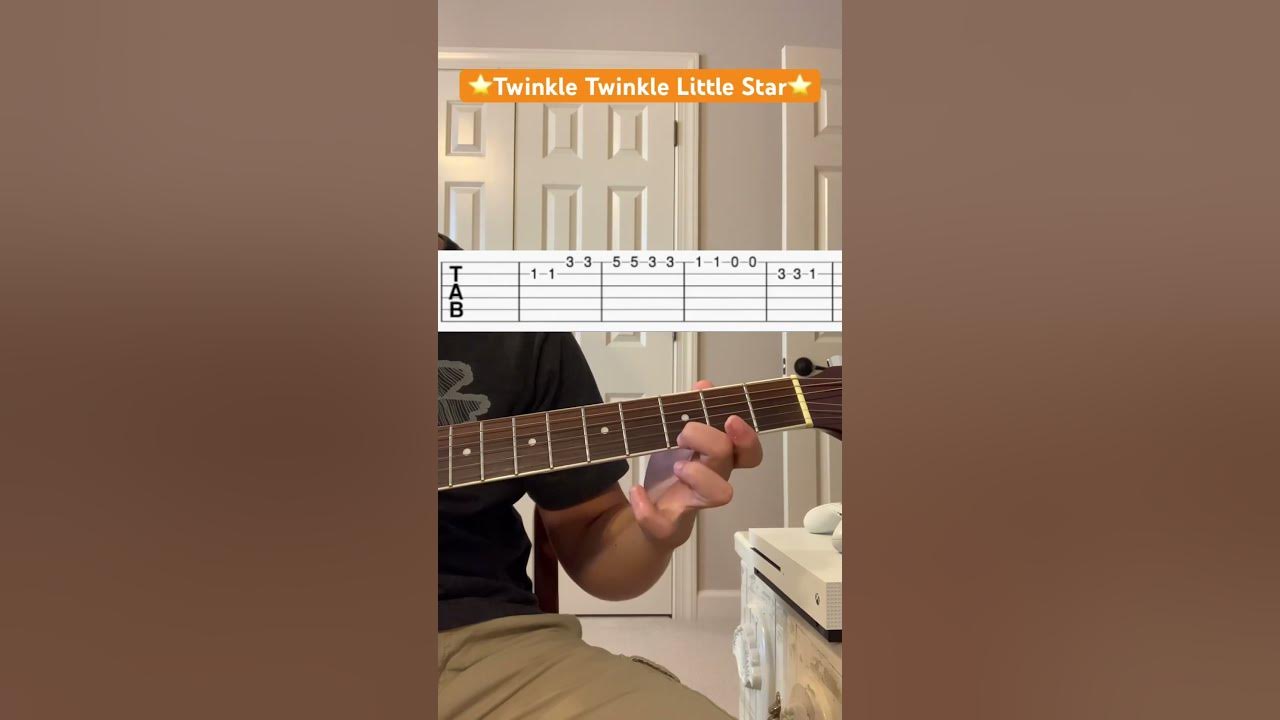 How To Play Twinkle Twinkle Little Star (TABS) | Easy Guitar Tutorial # ...