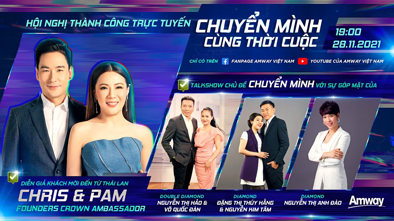 HỘI NGHỊ TRỰC TUYẾN CÙNG VỚI FOUNDERS CROWN AMBASSADOR CHRIS & PAM CHỦ ...