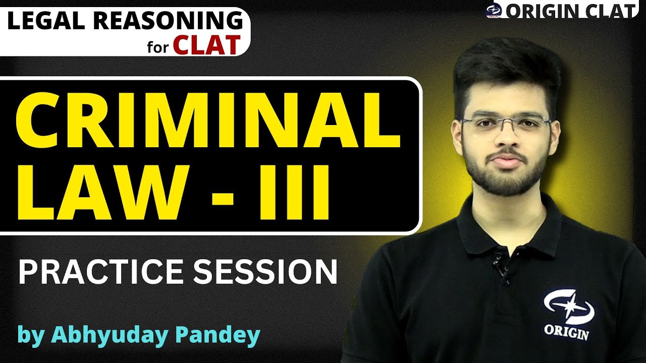 Criminal Law for CLAT 2025 | CLAT Legal Reasoning Question | clat exam preparation | Abhyuday ...