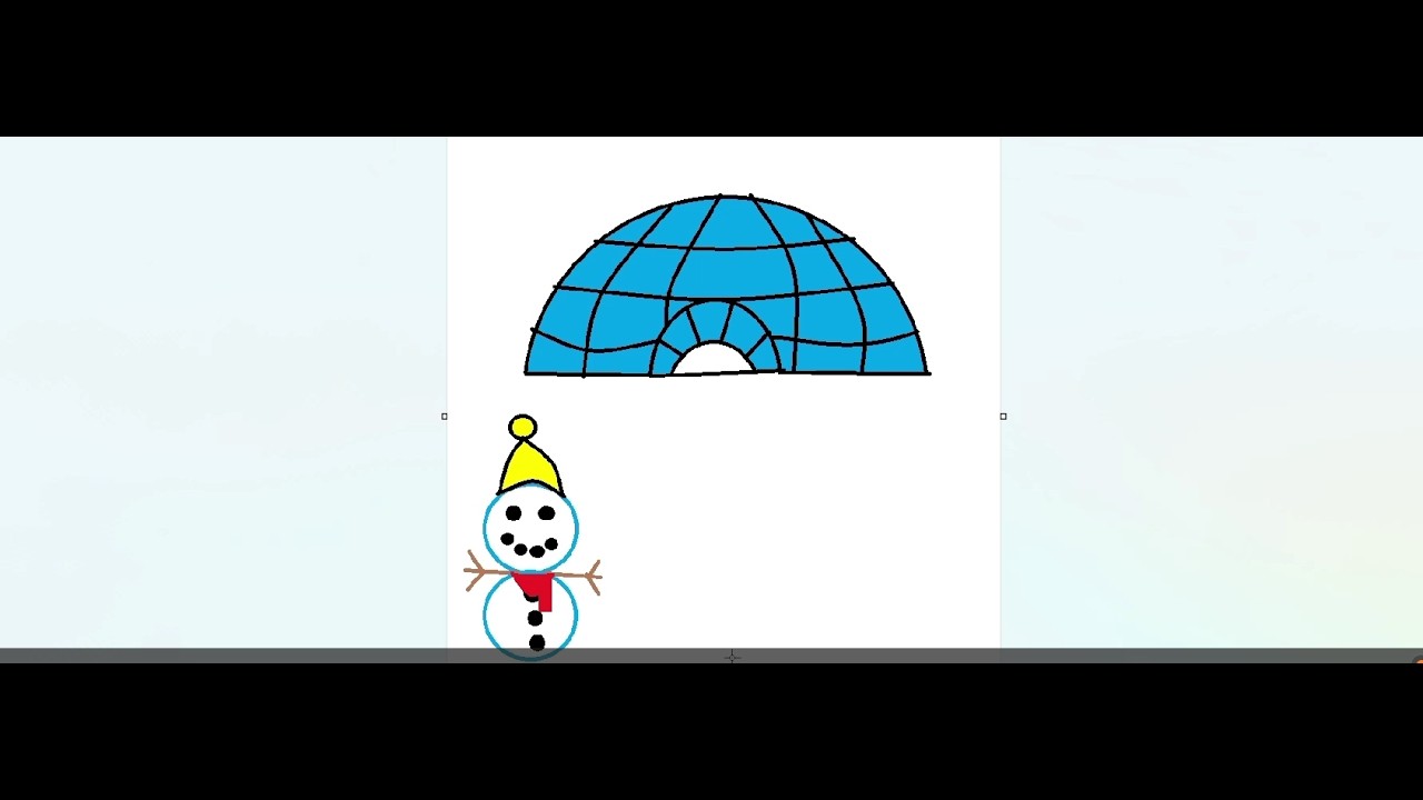 Cute Igloo Drawing in MS Paint | Let’s Draw an Igloo! | How to Draw an ...