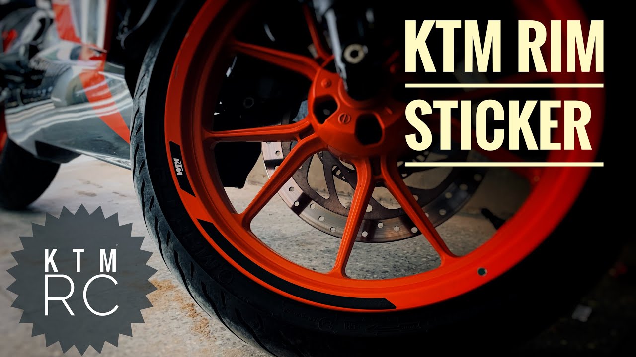 KTM RIM STICKER FOR ANY KTM BIKE || HOW TO APPLY || KTM DUKE\RC 125 200 ...