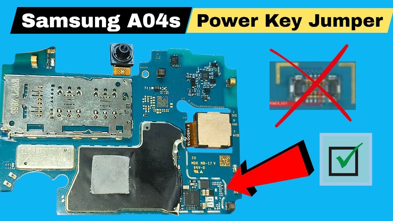 Samsung A04s Power Key Jumper | Samsung A04s ON OFF Button Jumper ...