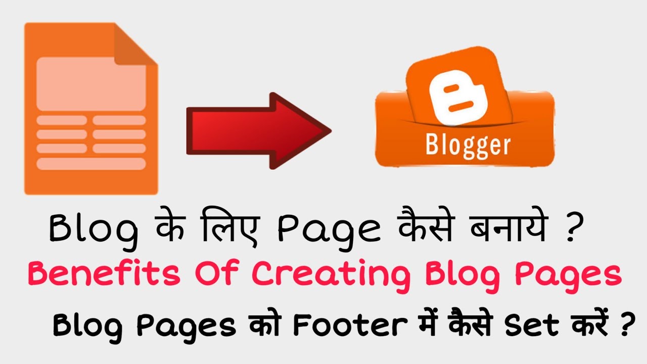 How To Create/Add Pages In Blog Footer ? - YouTube