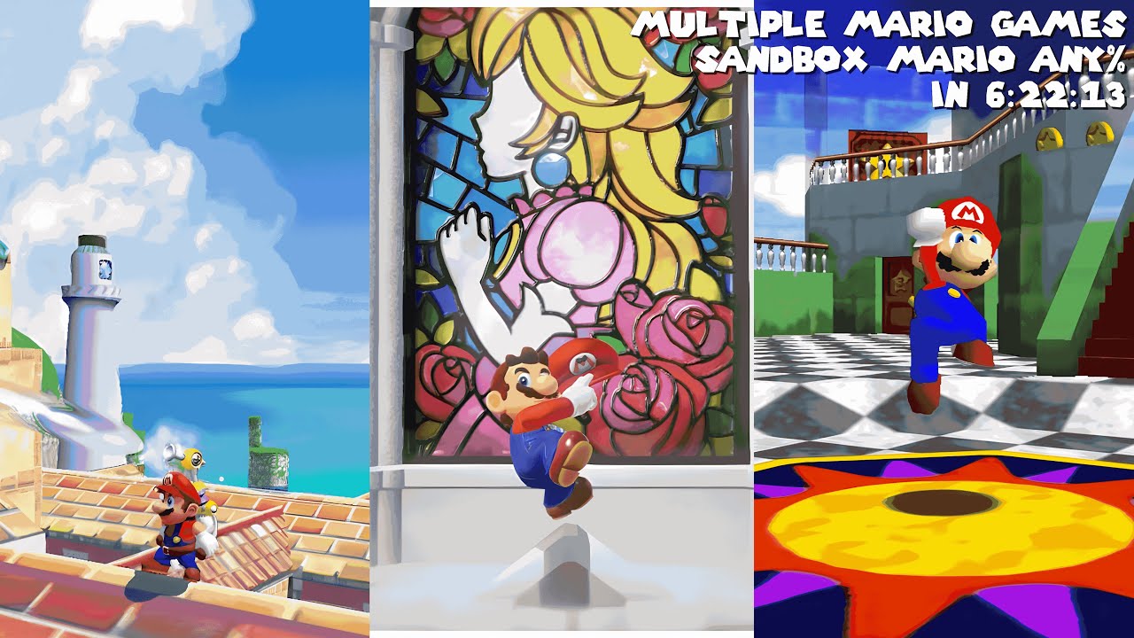 Multiple Mario Games - Sandbox Mario Any% in 6:22:13 - YouTube