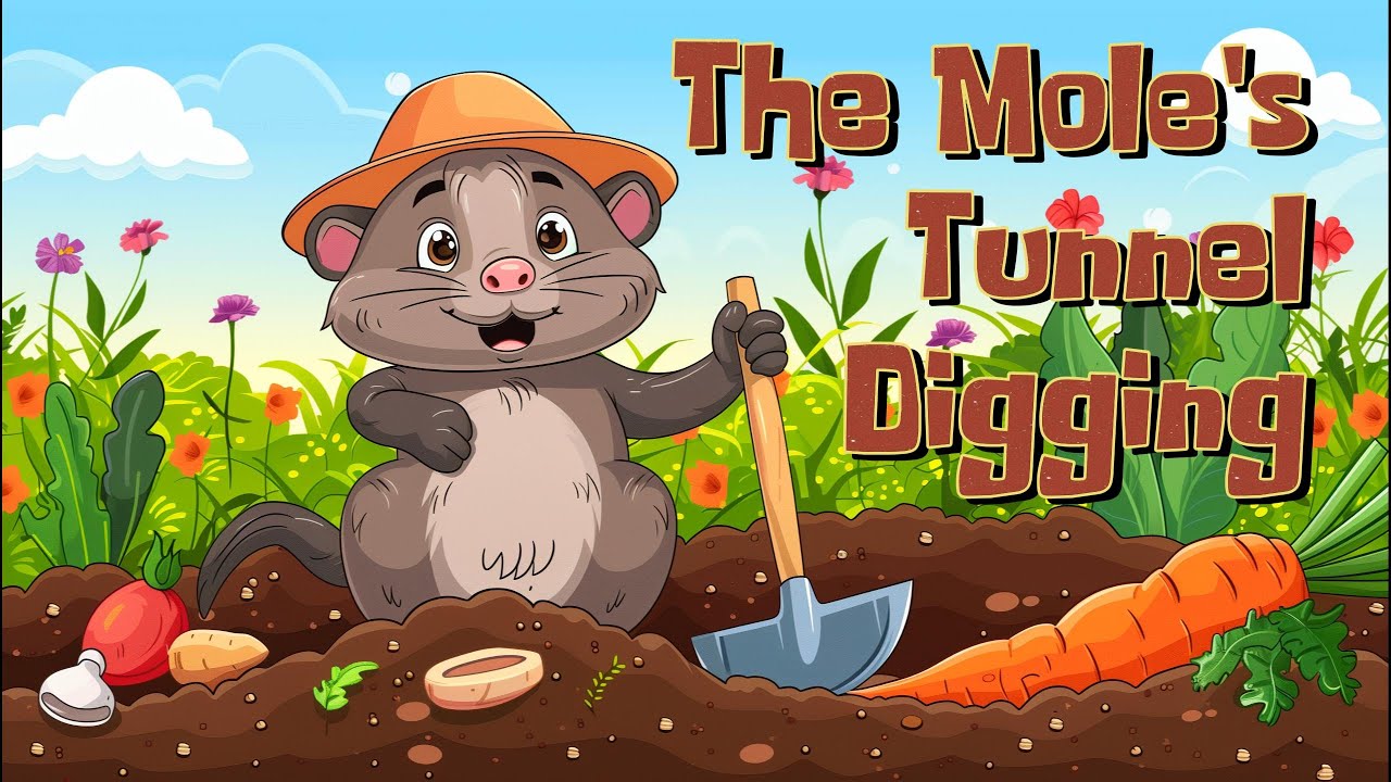 The Mole's Tunnel Digging | Cartoons For Kids | Baby story | Story for ...