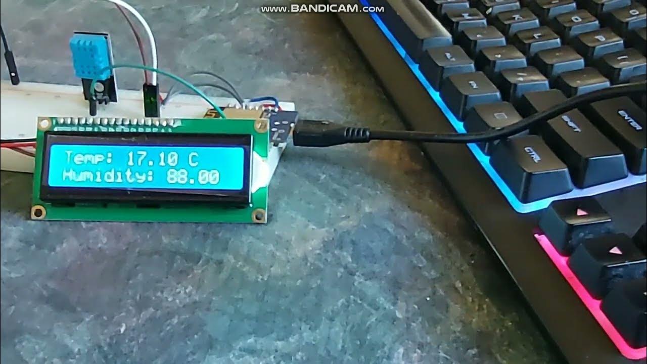 ESP8266 D1 with DHT11 humidity & temperature sensor display values on a LCD screen - YouTube