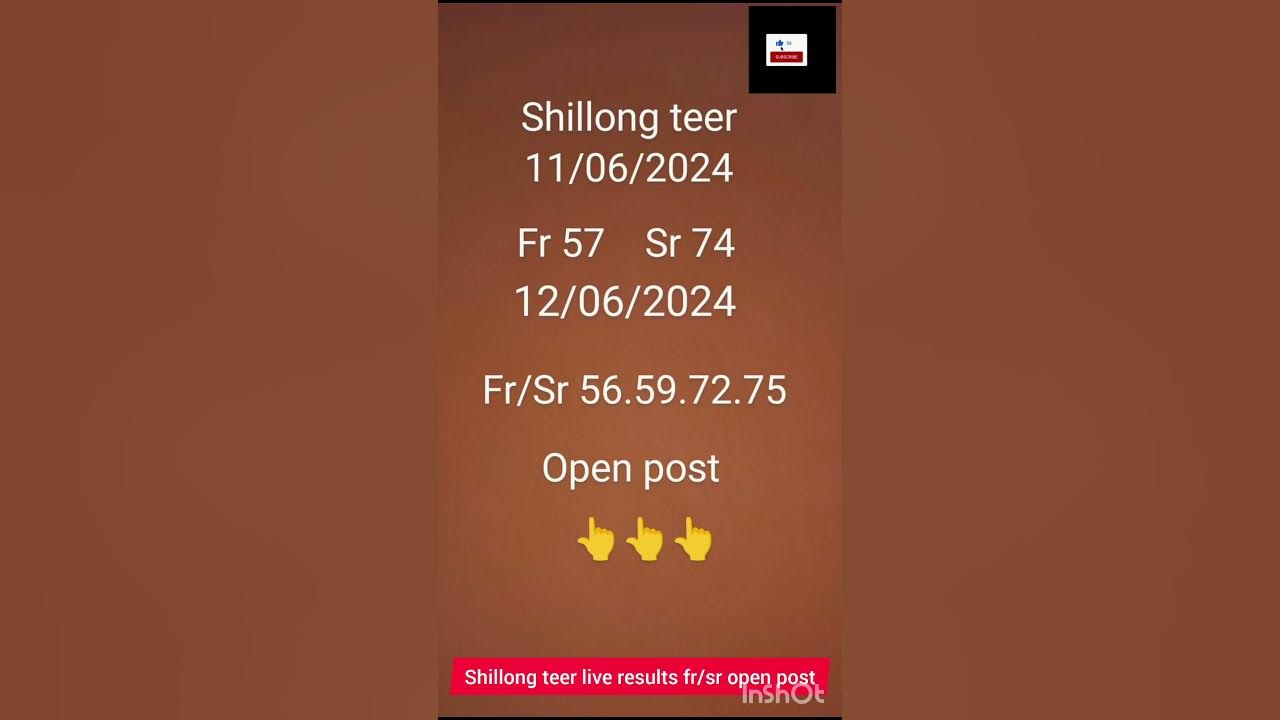#12/6/2024 Shillong teer live results fr/Sr open post # - YouTube