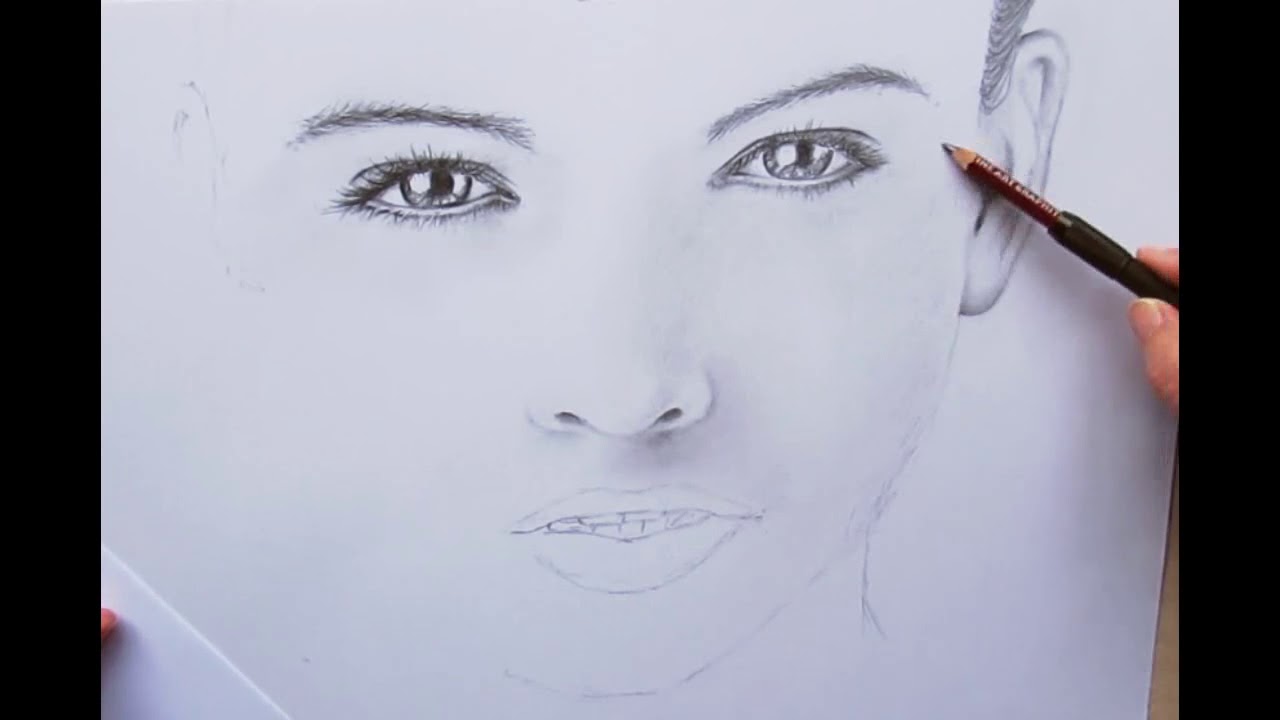 Graphite Drawing : Girl Portait - YouTube